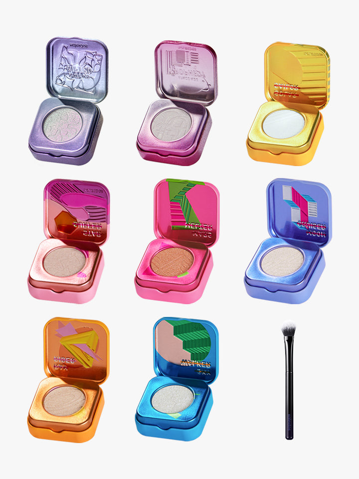 The Space Age Highlighter 8-Piece Set - Kaleidos Makeup
